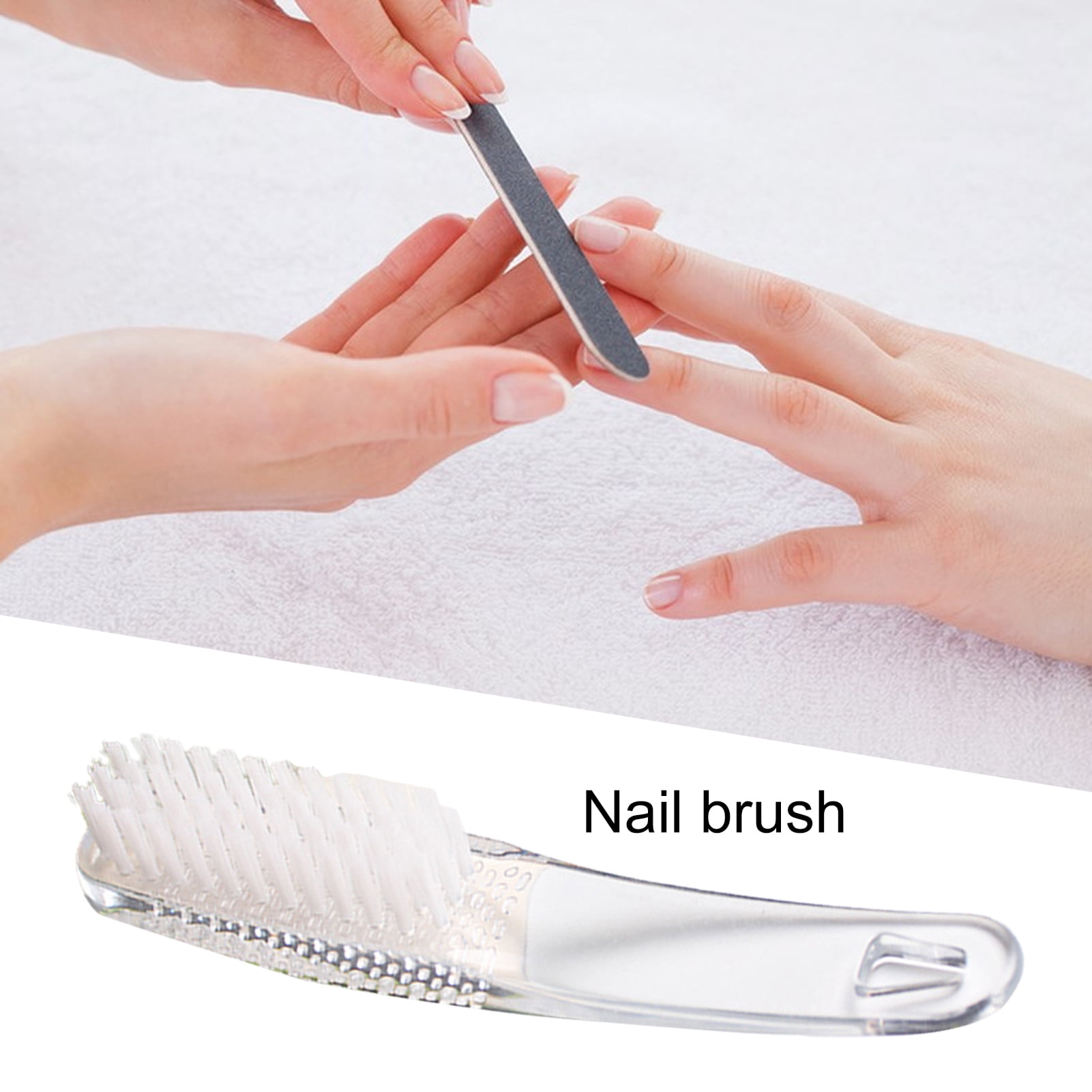 Zioy 4Pcs Fingernail Brushes Comfortable Grip Reusable Long Handle Multifunctional Not Easy to Bent Cleaning Fingernails Lightweight Handle Grip Nail Brushes Home Use Walmart