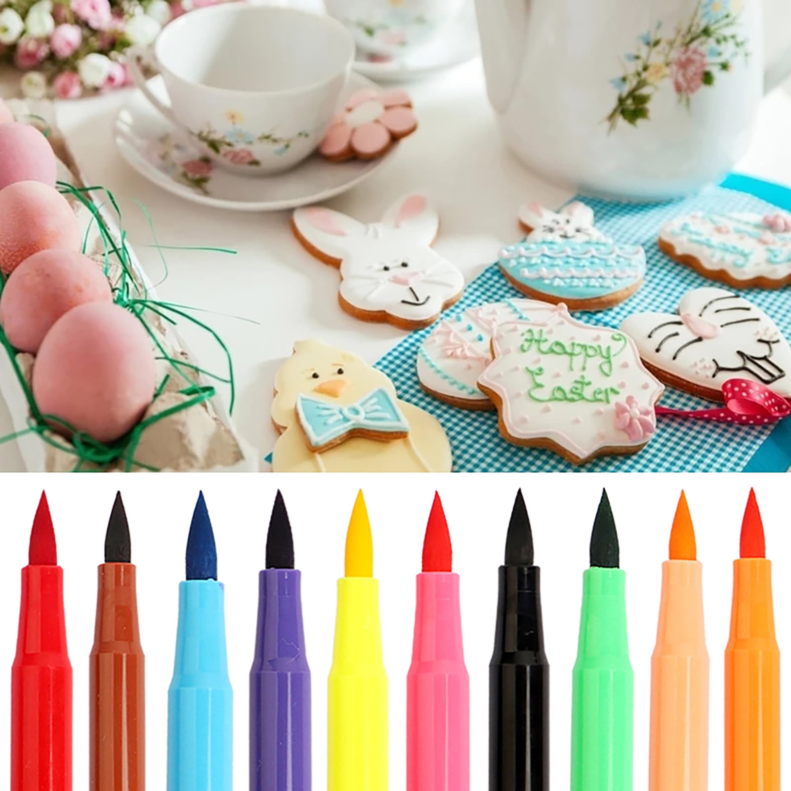 Zioy Cake Painting Pen 12 Colors Food Grade Ink Markers Pigment Pen ...