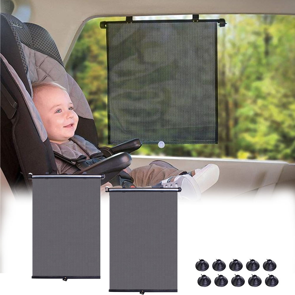 Zioy Car Side Window Sun Shade, Clingg Sunshade - Glare Shieldd and UV ...