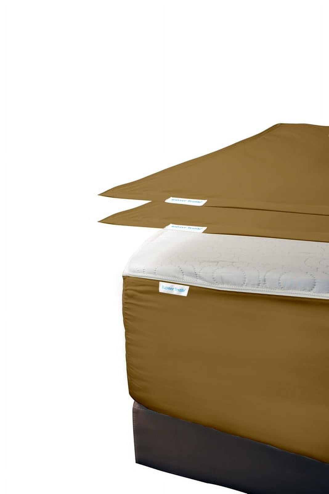 Zip On Fitted Sheet - Includes 1 Fitted Base + 2 Top Zip Sheet - Easy ...
