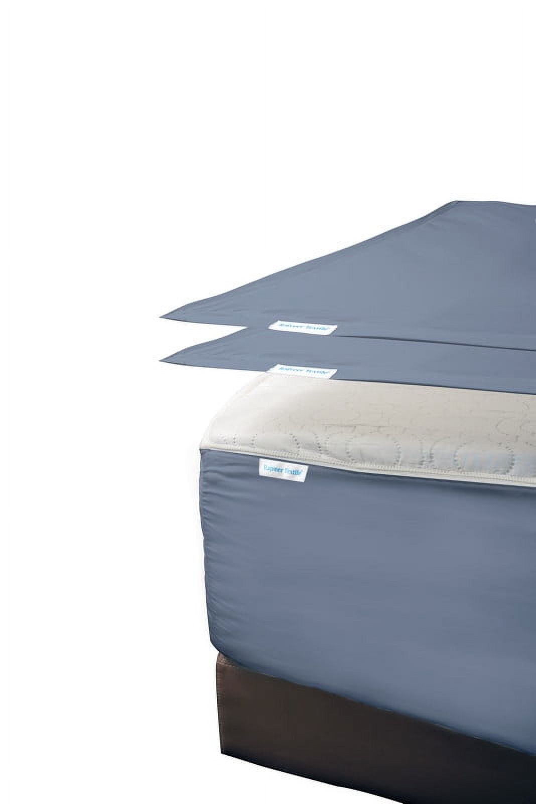 Zip On Fitted Sheet - Includes 1 Fitted Base + 2 Top Zip Sheet - Easy ...
