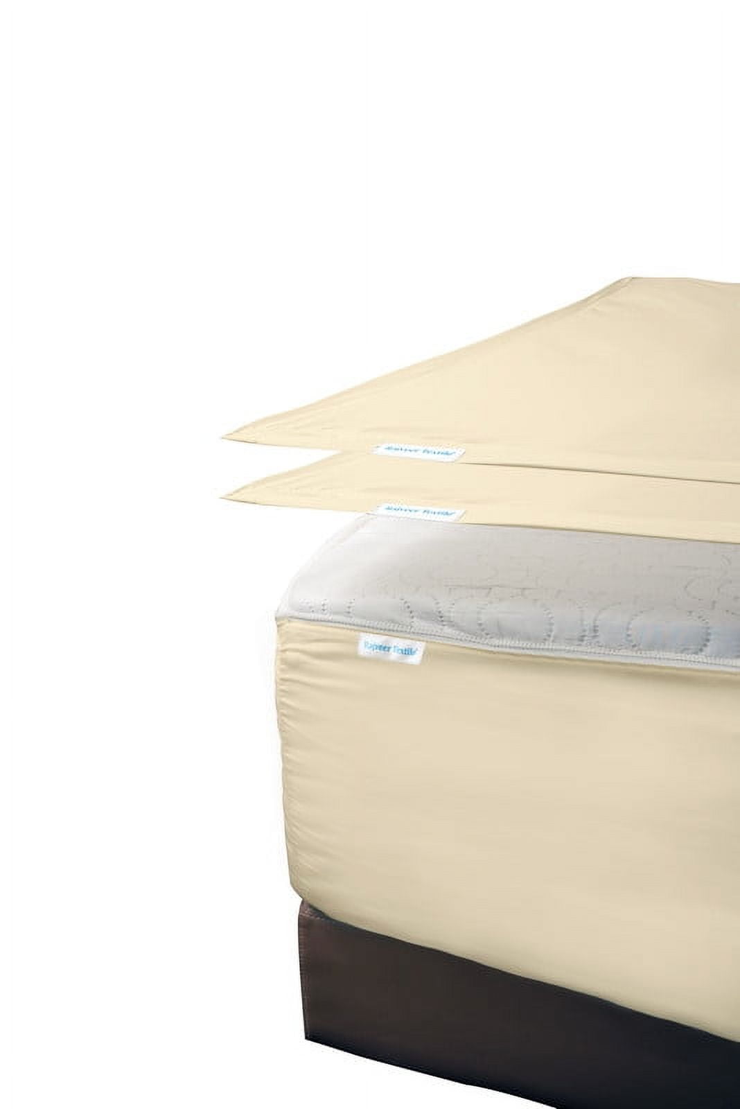 Zip On Fitted Sheet - Includes 1 Fitted Base + 3 Top Zip Sheet - Easy ...