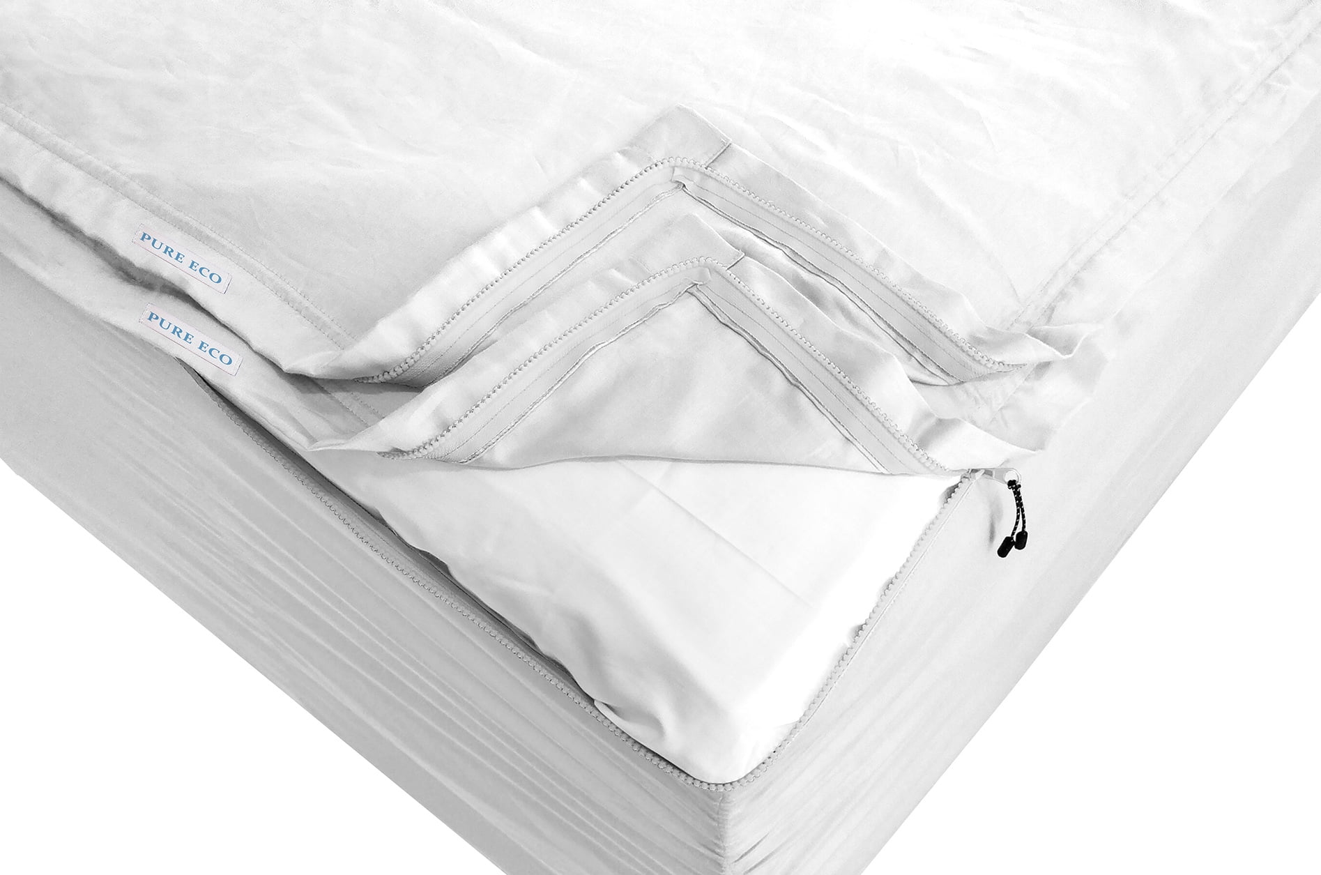 Zip On Fitted Sheet Queen Size(60X80) - Includes 1 Fitted Base + 2 Zip ...