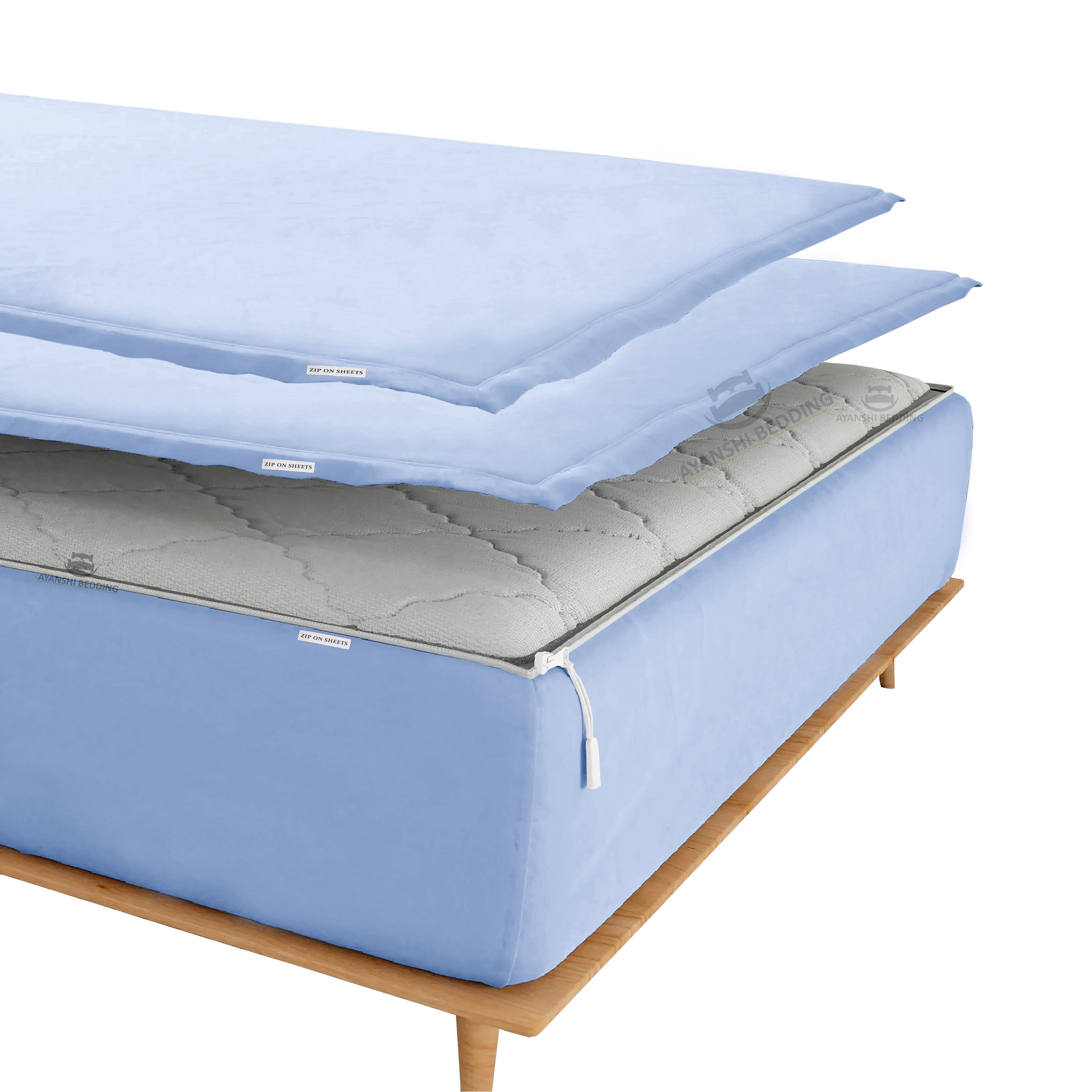 Zip On Fitted SheetS King Size(78X80) - Includes 1 Bottom Fitted Base ...