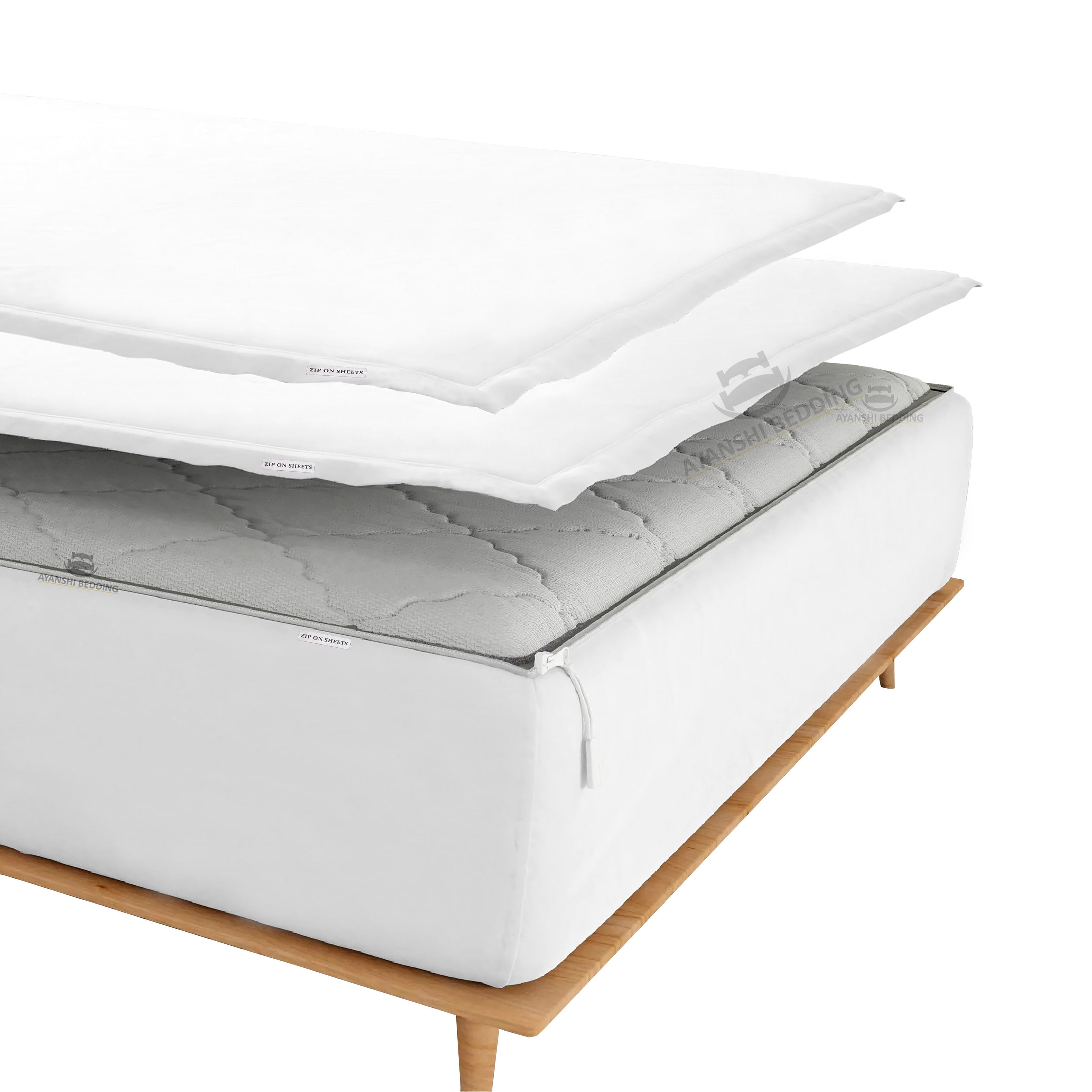 Zip On Fitted SheetS King Size(78X80) - Includes 1 Bottom Fitted Base ...