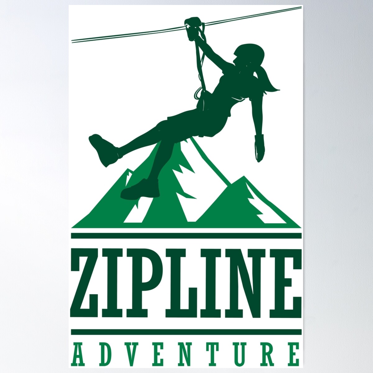 Zip Line Adventure Poster Wall Art, Modern Wall Decor For Living Room ...