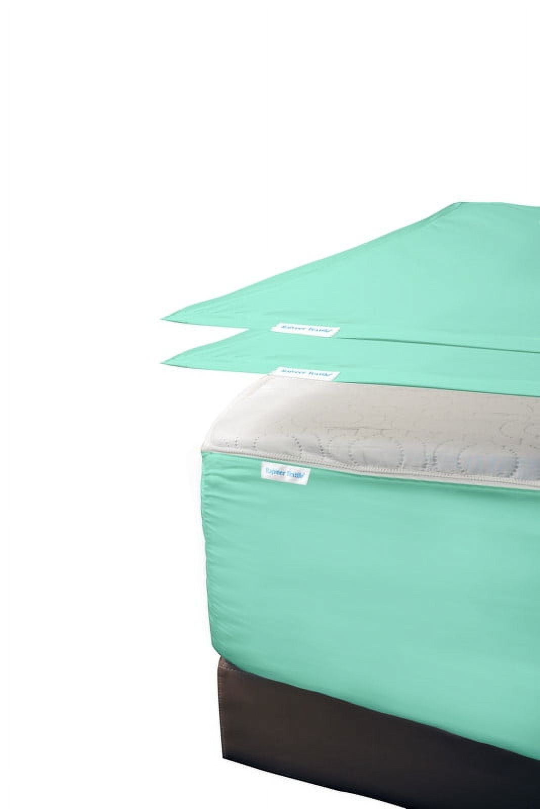 Zip On Fitted Sheet - Includes 1 Fitted Base + 3 Top Zip Sheet - Easy ...