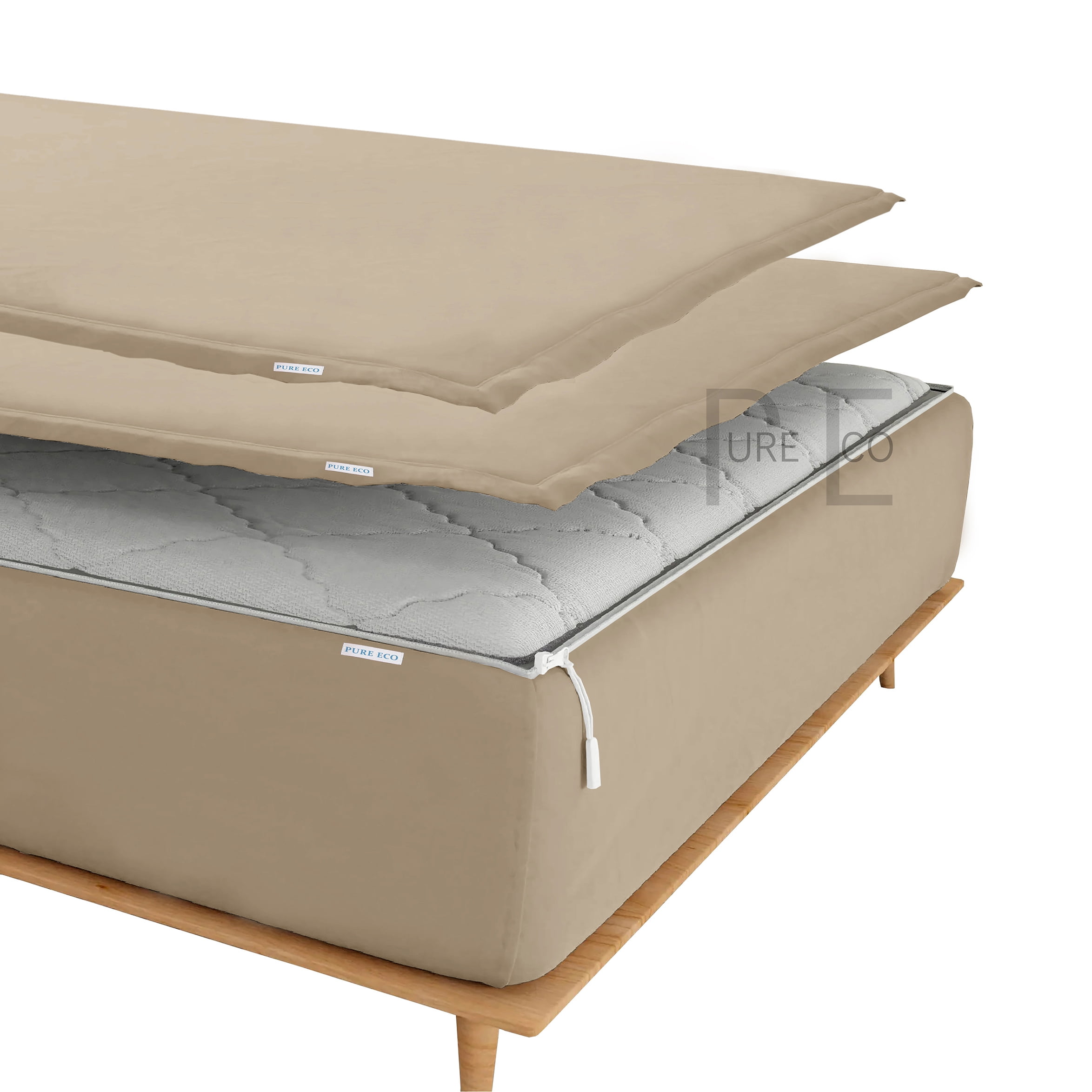 Zip On Fitted Sheet Queen Size(60X80) - Includes 1 Bottom Fitted Base ...