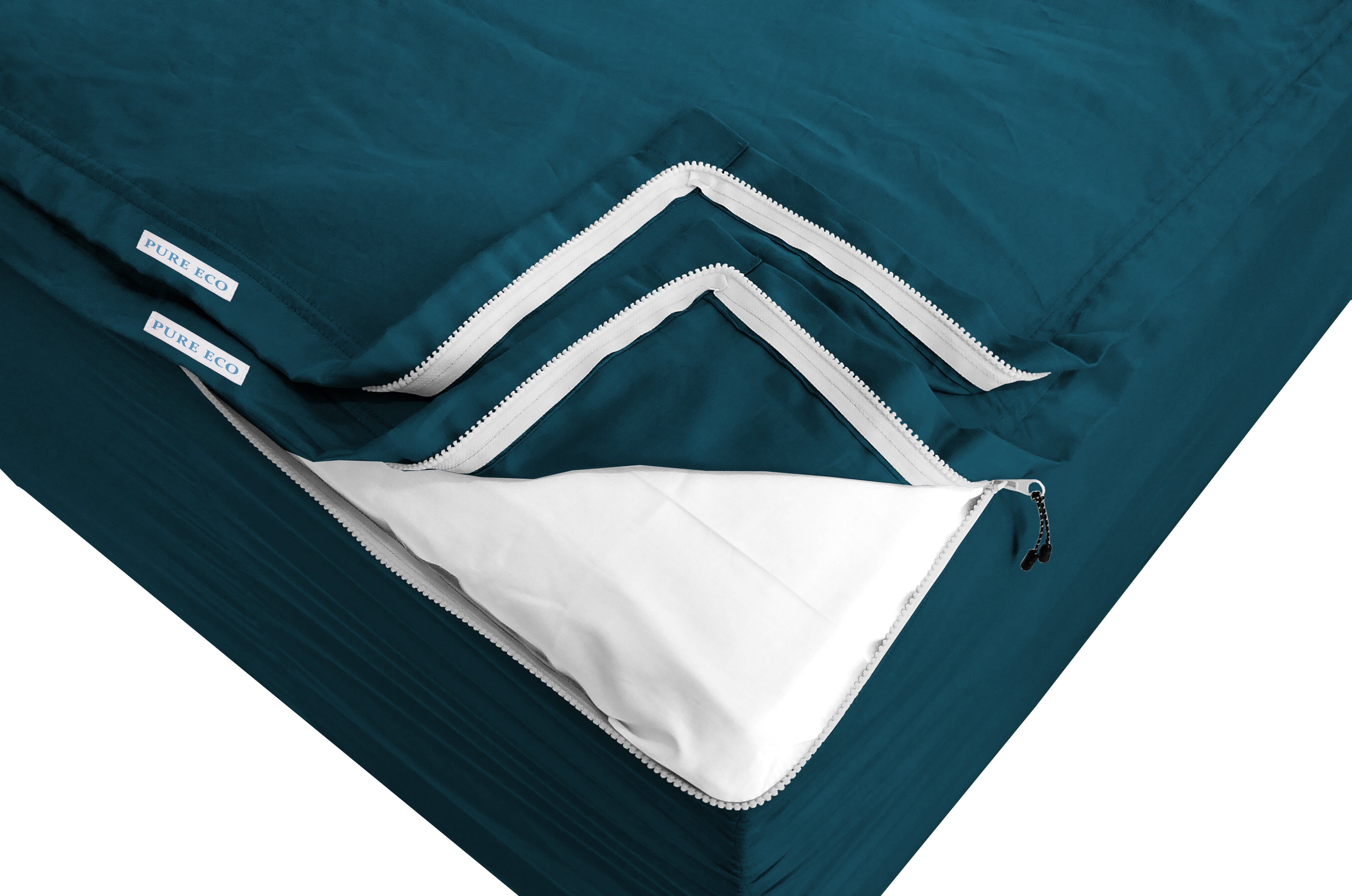 Zip-On Fitted Sheets - Includes 1 Fitted Sheet Base & 2 Zip-On Sheets ...