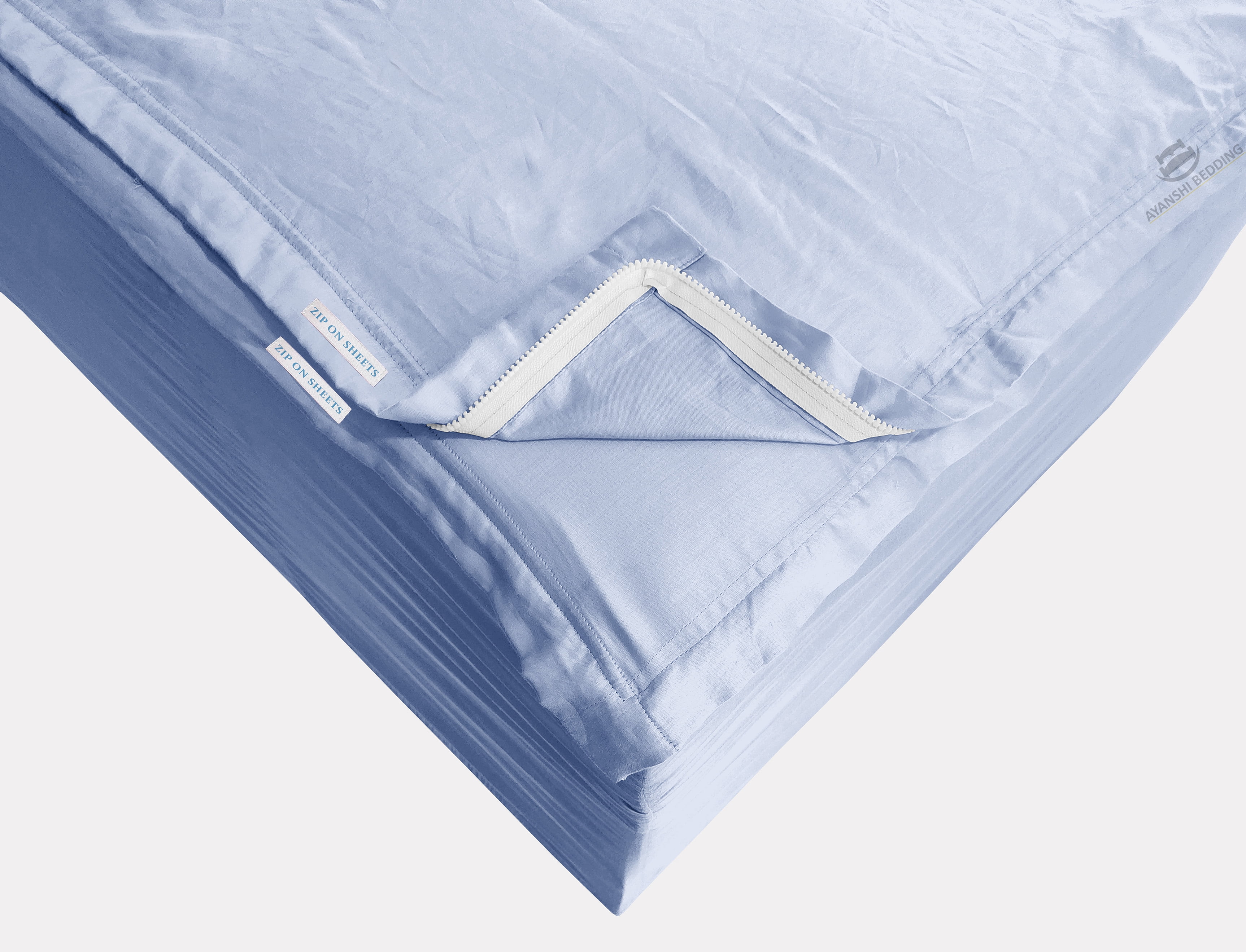Zip On Sheets Queen Size(60X80) - Includes 2 Zipper Sheets +1 Bottom ...