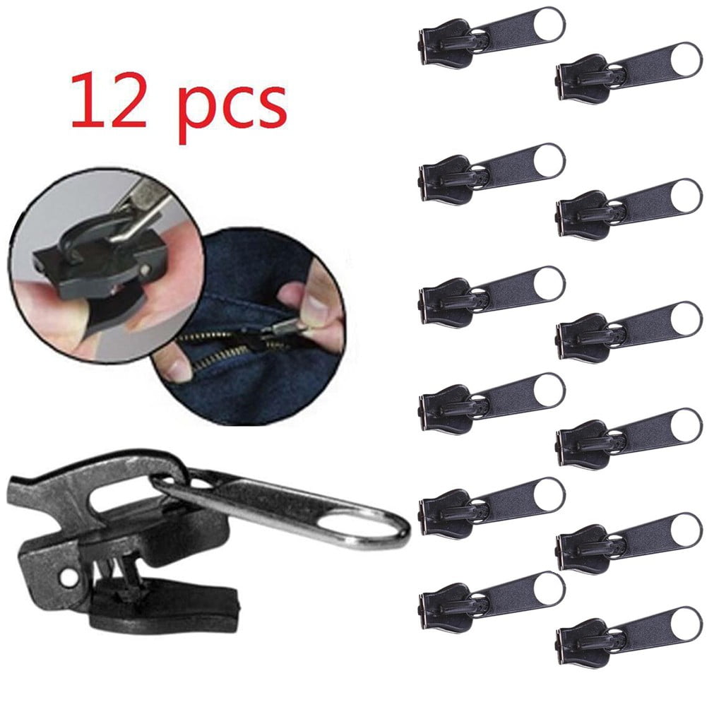Zip Slider Replacement 3 Sizes 12Pieces No Tools Universal Zip Fixers ...