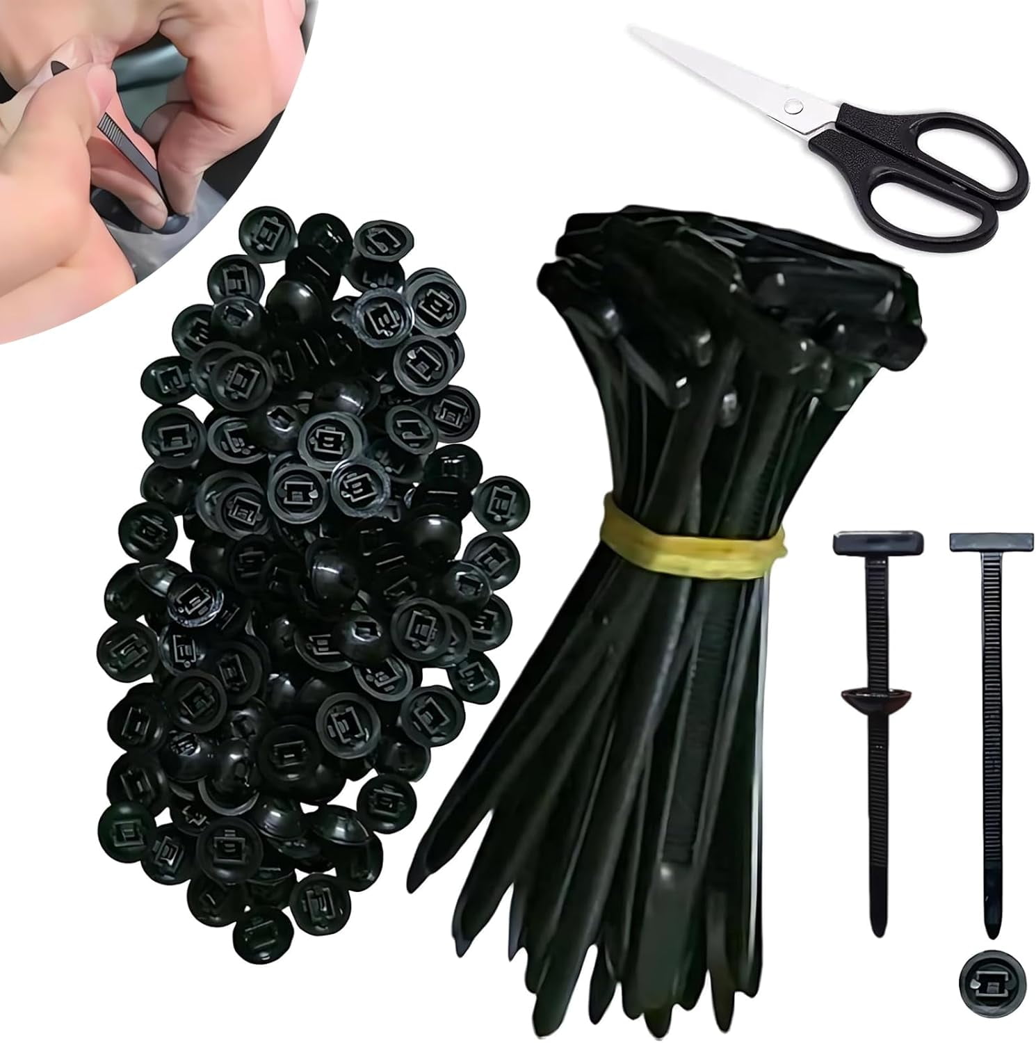 Zip Tie Rivet, Plastic Rivet Zip Tie, 100pcs Nylon Universal Cable Tie ...