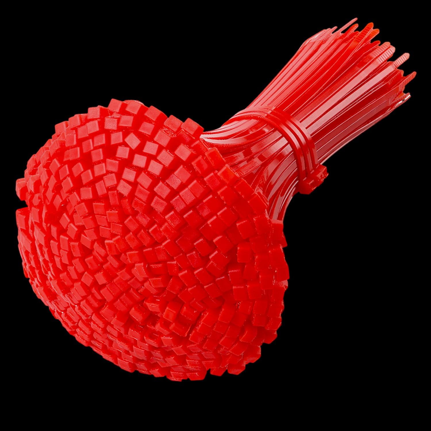 Zip Ties, 600pcs Red Zip Ties 8 Inch, Plastic Ties Small Zipties Cable ...