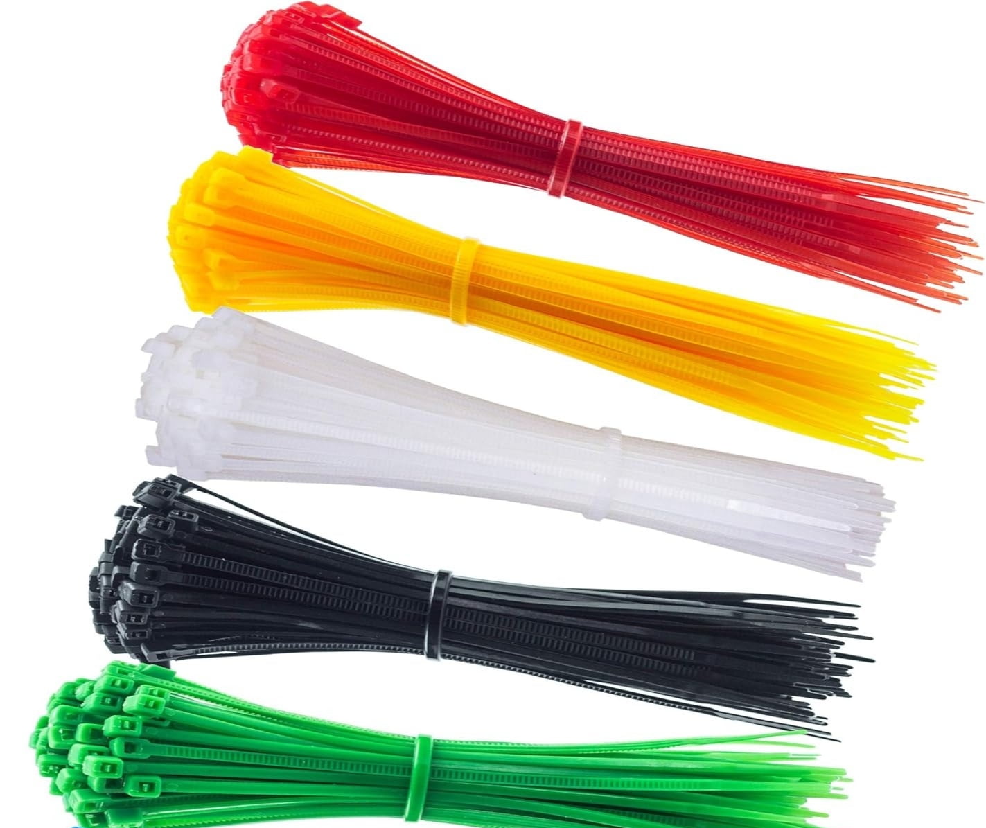Zip Ties Assorted Sizes(8”+10”+12”), 500 Pack, Multi-colored Cable Ties ...