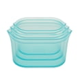 Zip Top Reusable 100% Platinum Silicone Food Storage Containers - Made ...