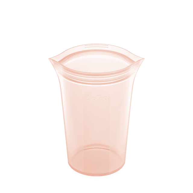 Zip Top Reusable Food Storage Container - Large Cup Peach - Made in the ...