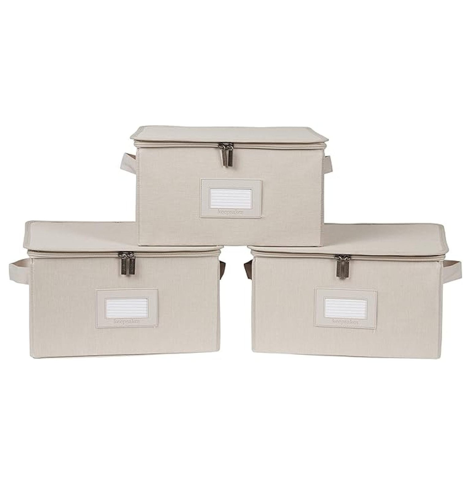 Zip Top Storage Boxes - Heavy Duty Fabric Storage Containers with Lids ...