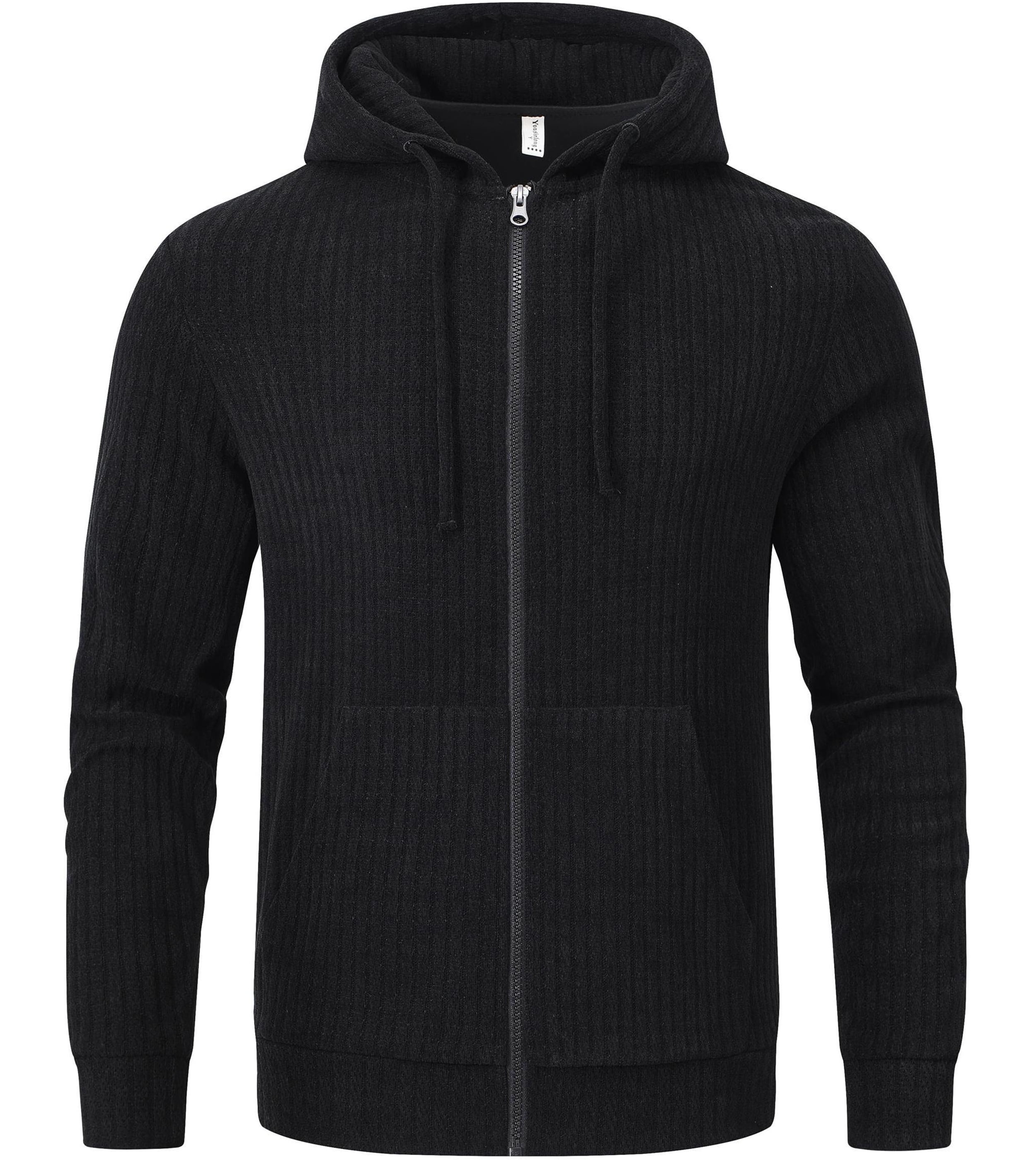 Zip Up Hoodies for Men Casual Lightweight Hoodie Full Zip Sweatshirt ...