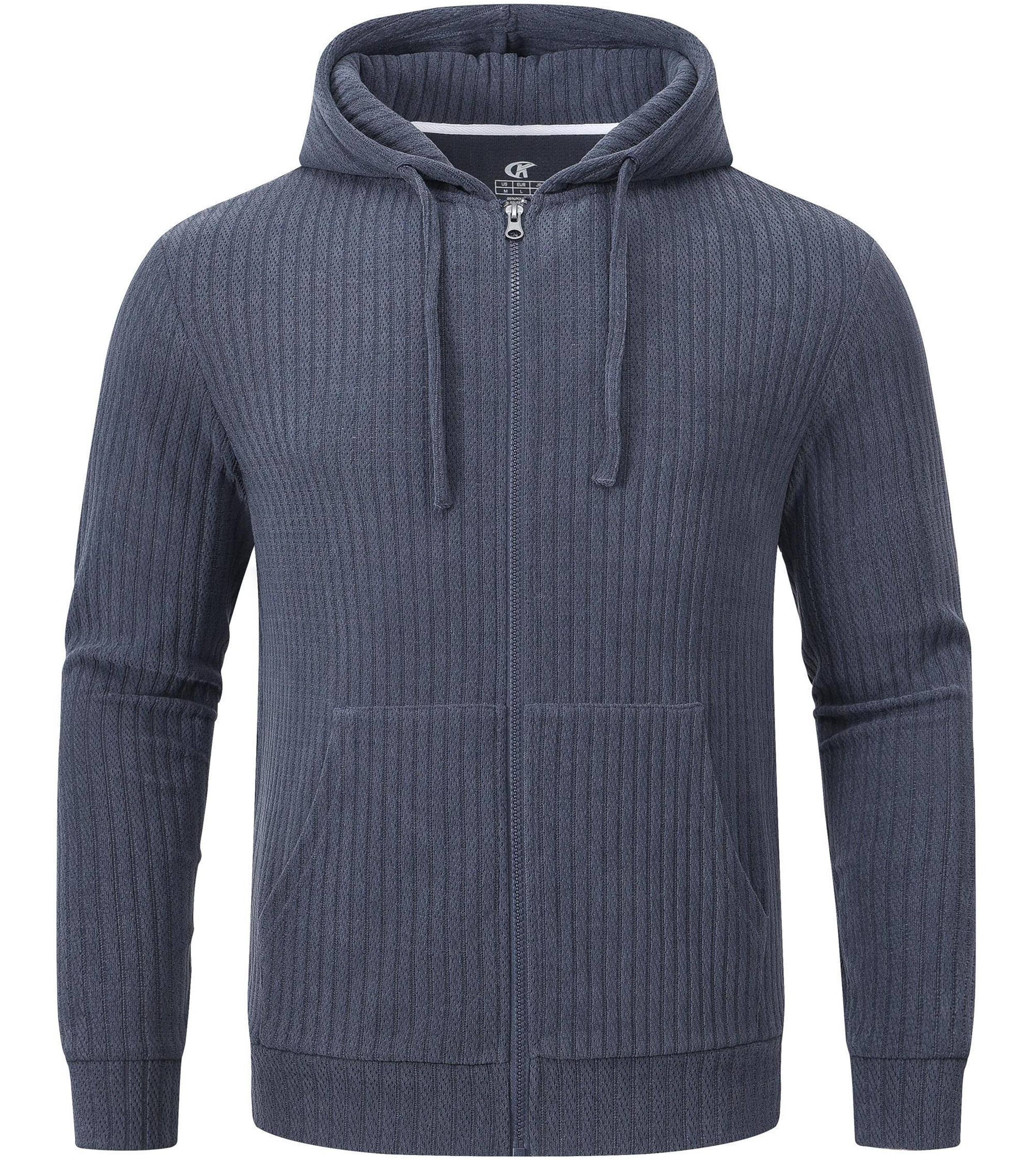 Zip Up Hoodies for Men Casual Lightweight Hoodie Full Zip Sweatshirt ...