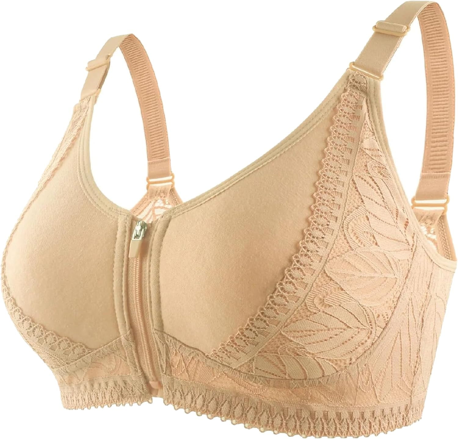 Zip up Bra, Zip-Up Powerful Support Comfy Bra, Keep You Cool, Dry, and ...