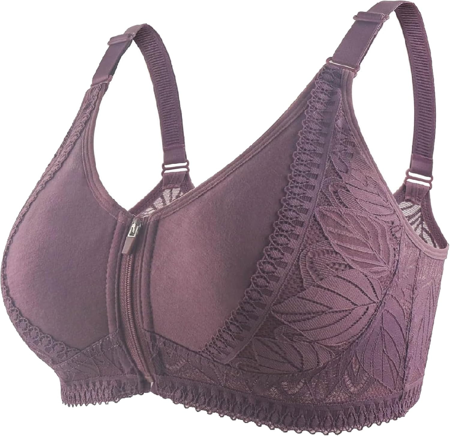 Zip up Bra, Zip-Up Powerful Support Comfy Bra, Keep You Cool, Dry, and ...