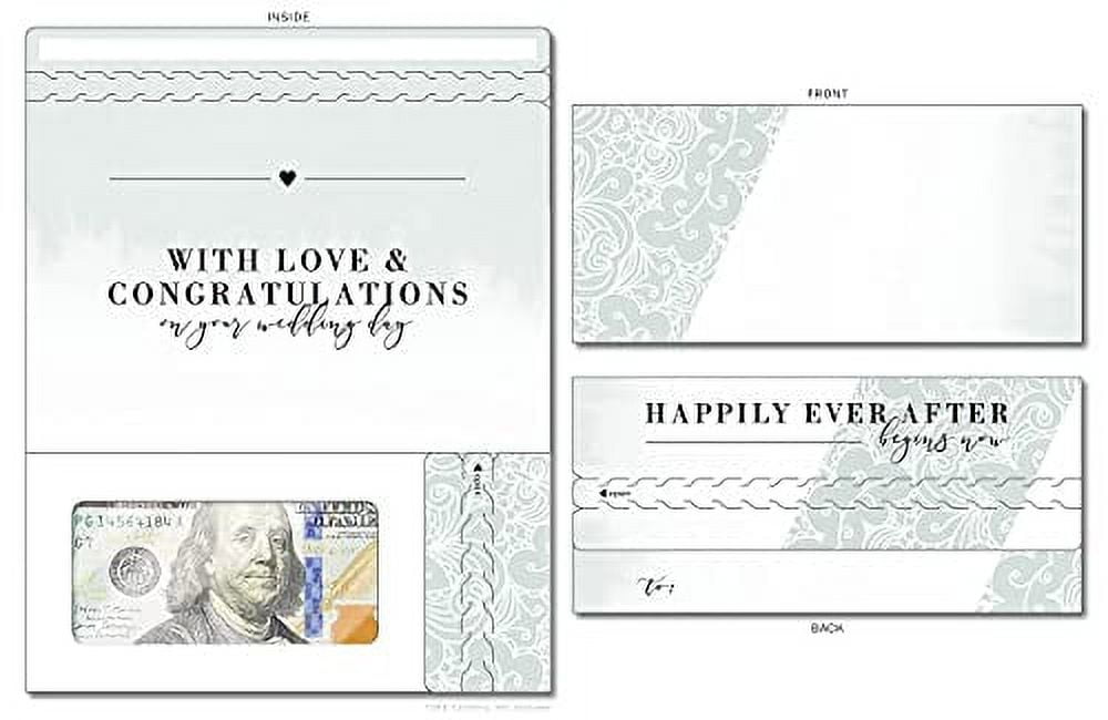 ZipGifts Wedding Card | Zip-Open Money Holder w/Clear Plastic Window ...