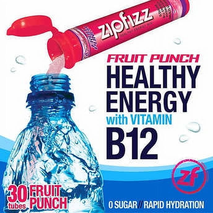 Zipfizz Healthy Energy Drink Mix, 30 Tubes Fruit Punch - Walmart.com