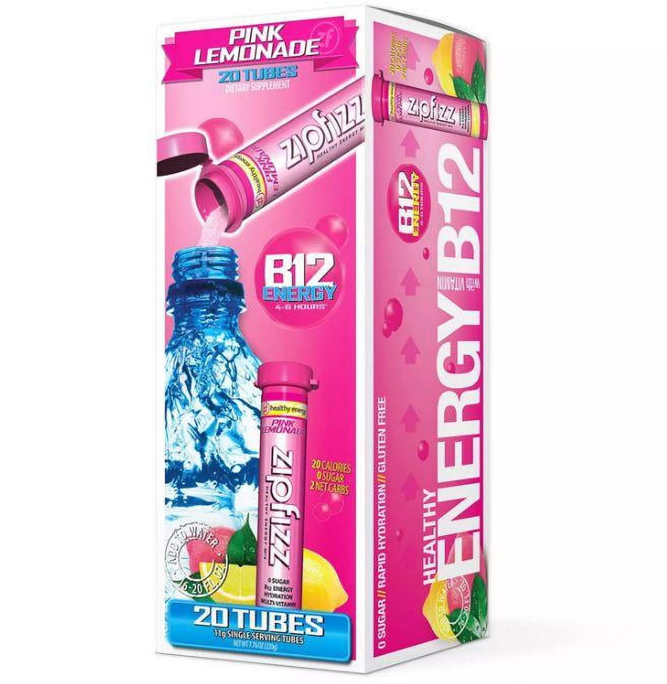 Zipfizz Vita Enhancing Energy Drink Mix, Pink Lemonade (20 ct ...