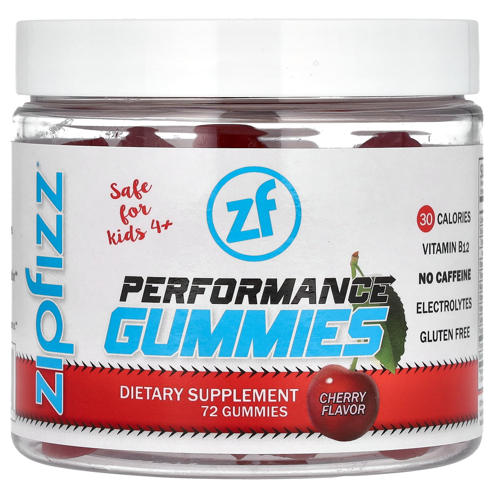 Zipfizz Performance Gummies, For Kids 4+, Cherry, 72 Gummies - Walmart.com