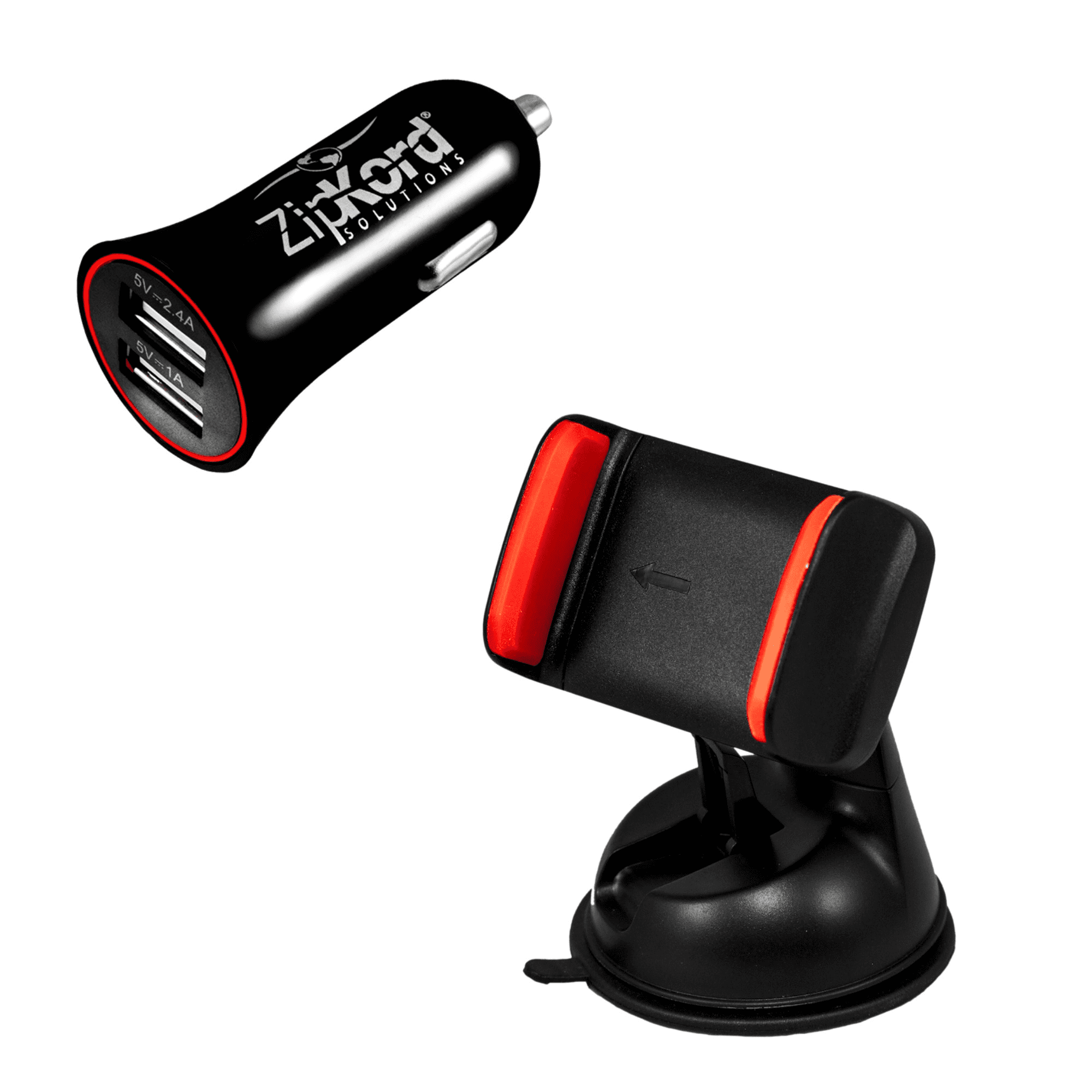 Zipkord Dual USB Car Charger with Window Mount - Walmart.com