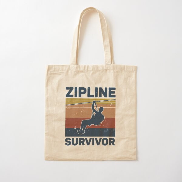 Zipline Survivor Outdoor Adventure Cotton Tote Bag Canvas Tote Bag ...