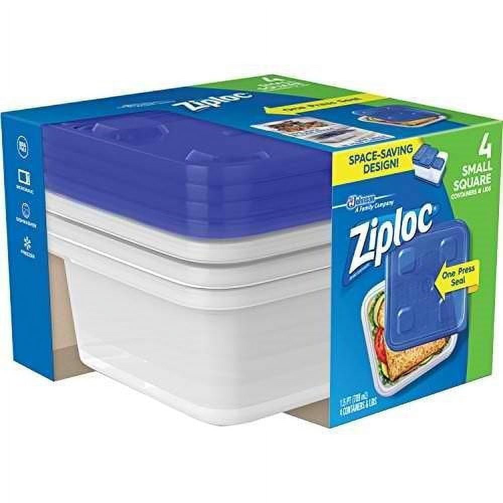 Ziploc 70935 Small Square Container 4 Count - Walmart.com