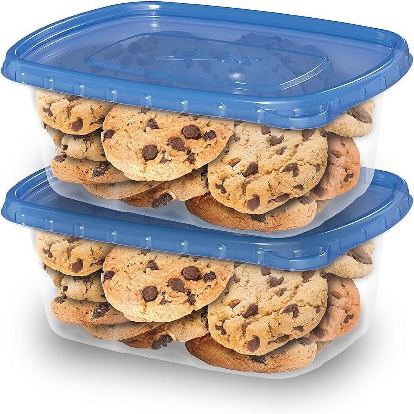 Ziploc Blue Plastic Cookie Food Storage Container (2 Count) - Walmart.com