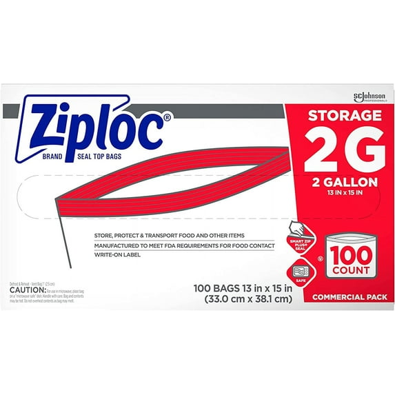 Ziploc Brand Food Storage 2 Gallon Bags, Food Storage Ziploc Brand Bags ...