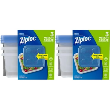 Ziploc® Brand, Food Storage Containers with Lids, Smart Snap Technology ...