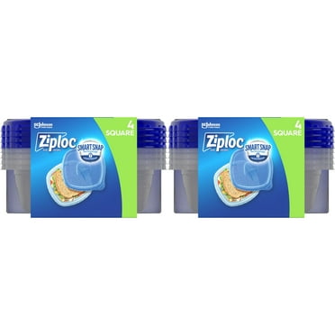 Ziploc® Brand, Food Storage Containers with Lids, Smart Snap Technology ...