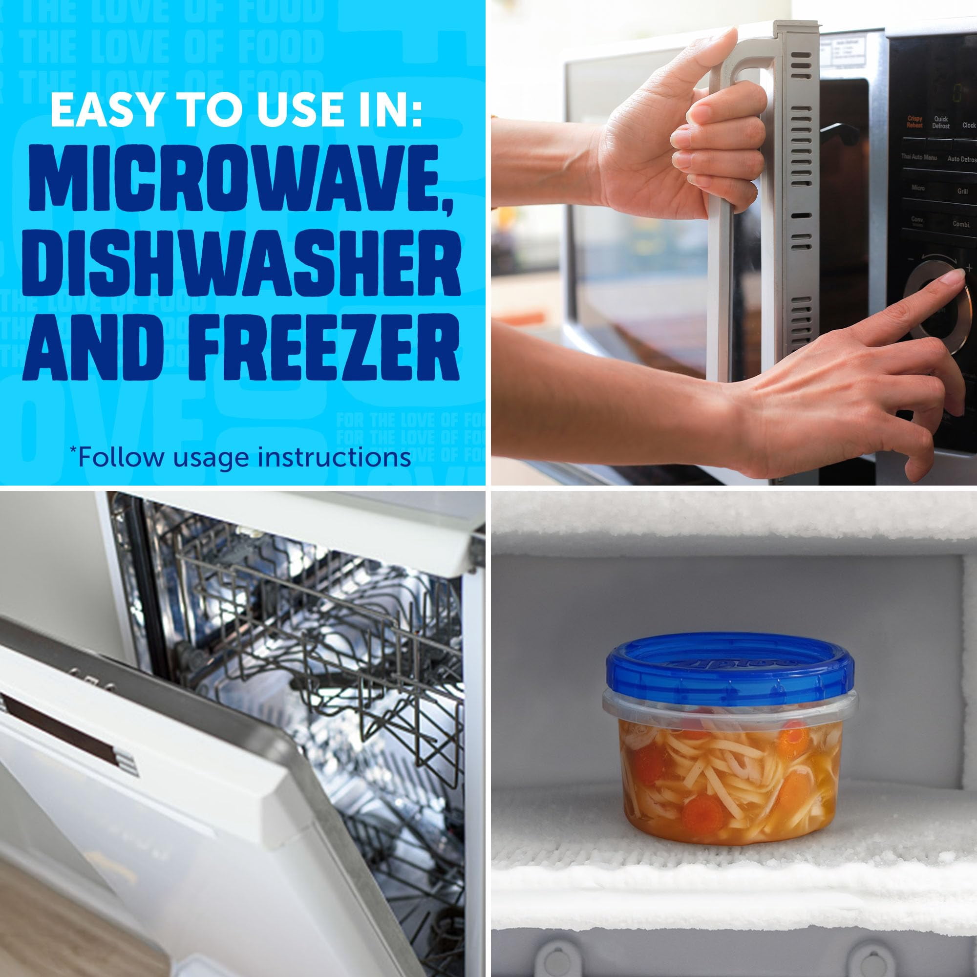 Ziploc Brand Twist N Loc Food Storage Containers Leak Resistant Design ...