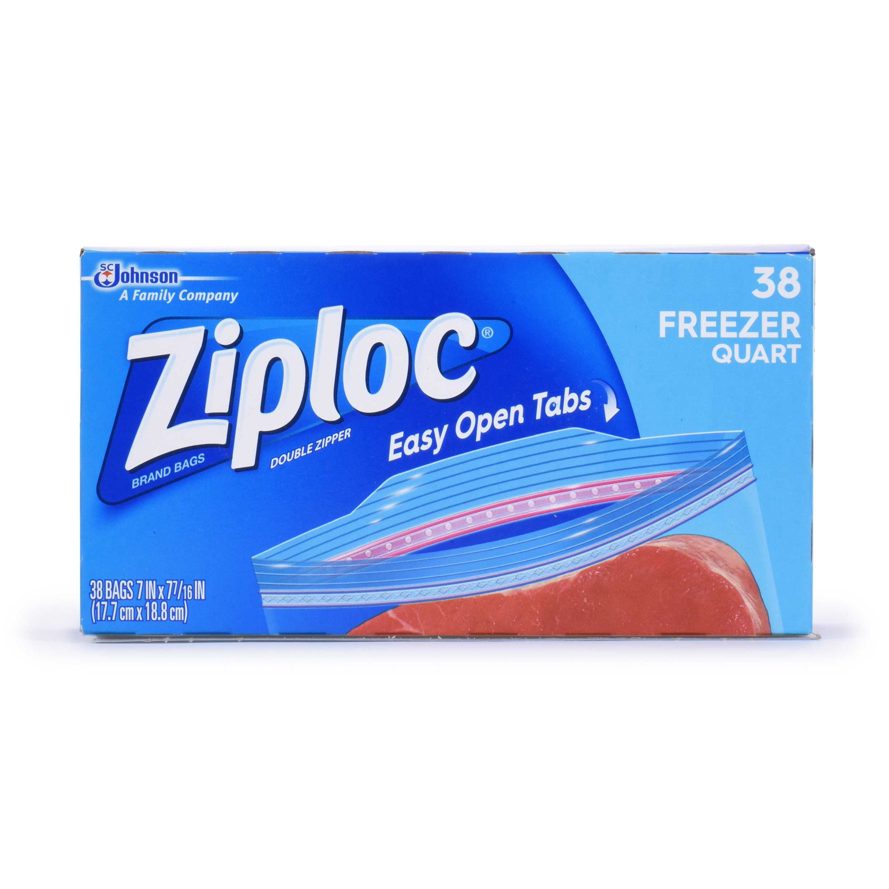 Ziploc Easy To Open Value Pack Freezer Bag, 38 count per pack -- 9 per case. - Walmart.com