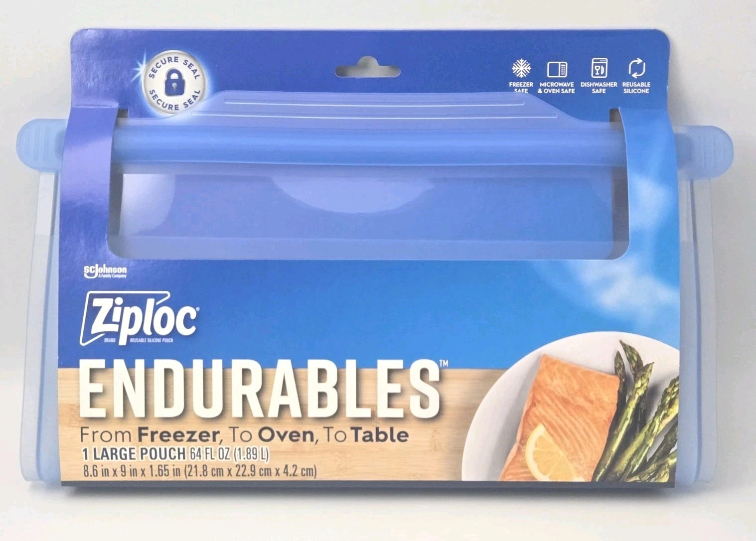 Ziploc Endurables Large pouches (64fl.oz.) Pack of 7, Original Case ...