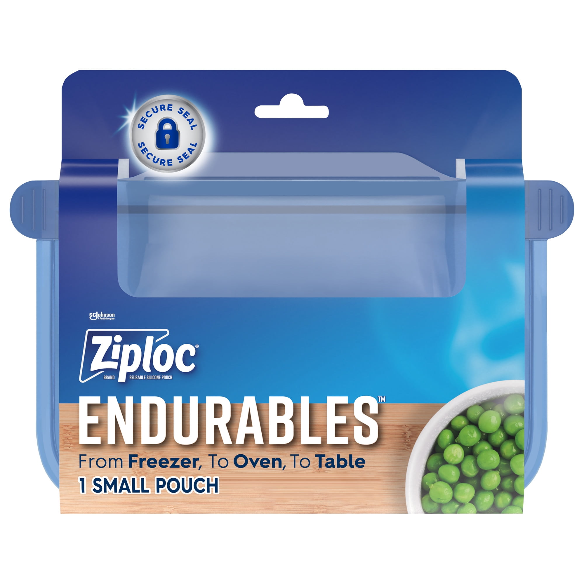 Ziploc Endurables Pouch, Small Reusable Silicone Food Storage & Meal ...