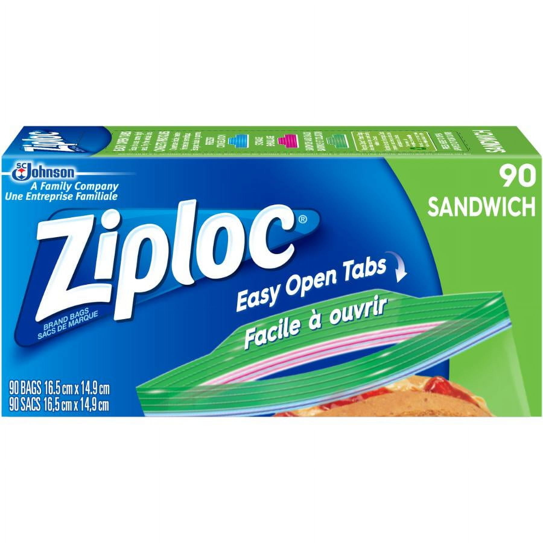 Ziploc Sandwich Bags, 90 Bags - Walmart.com