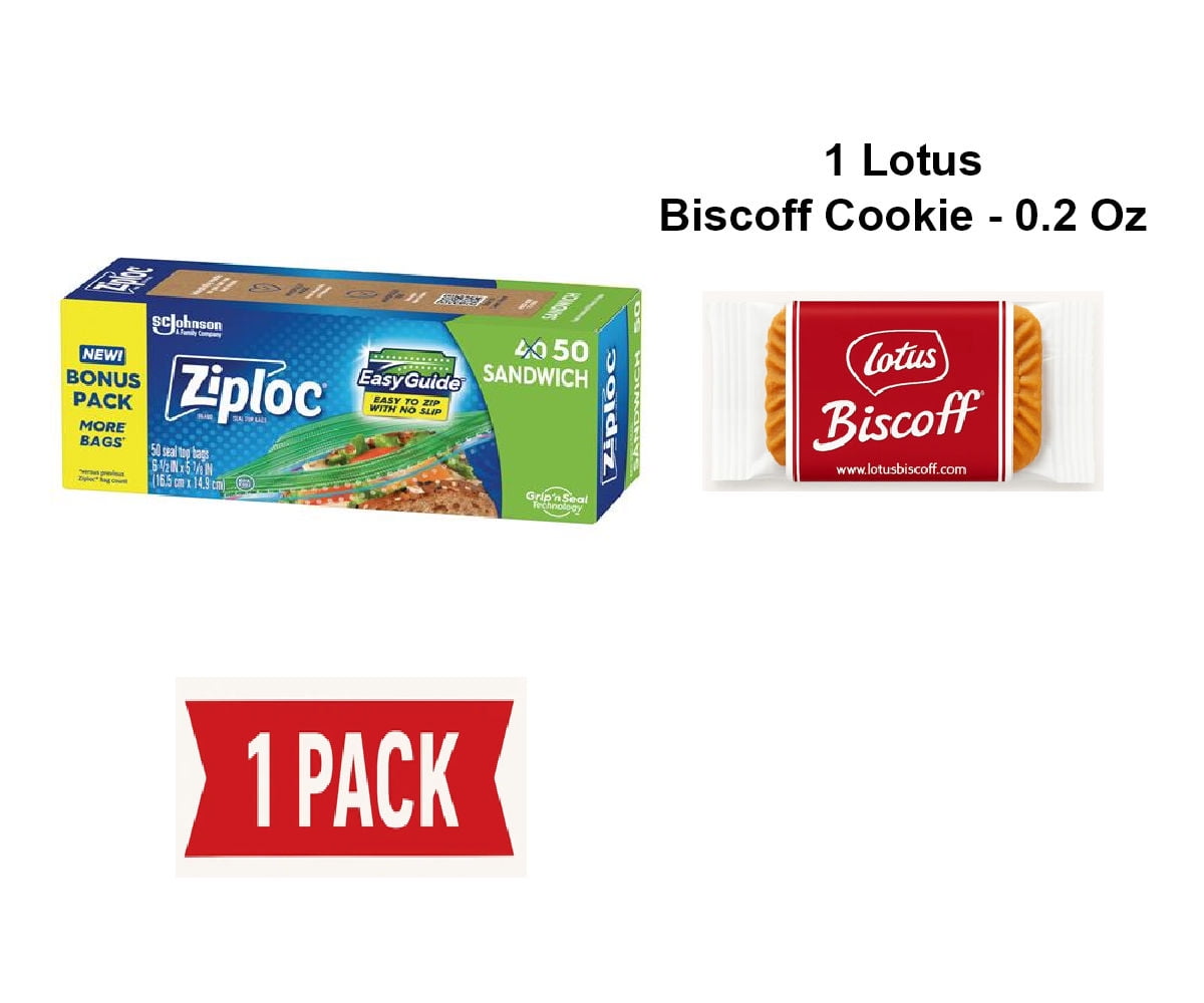 Ziploc Sandwich And Snack Bags With Easyguide Texture, Plastic Storage ...