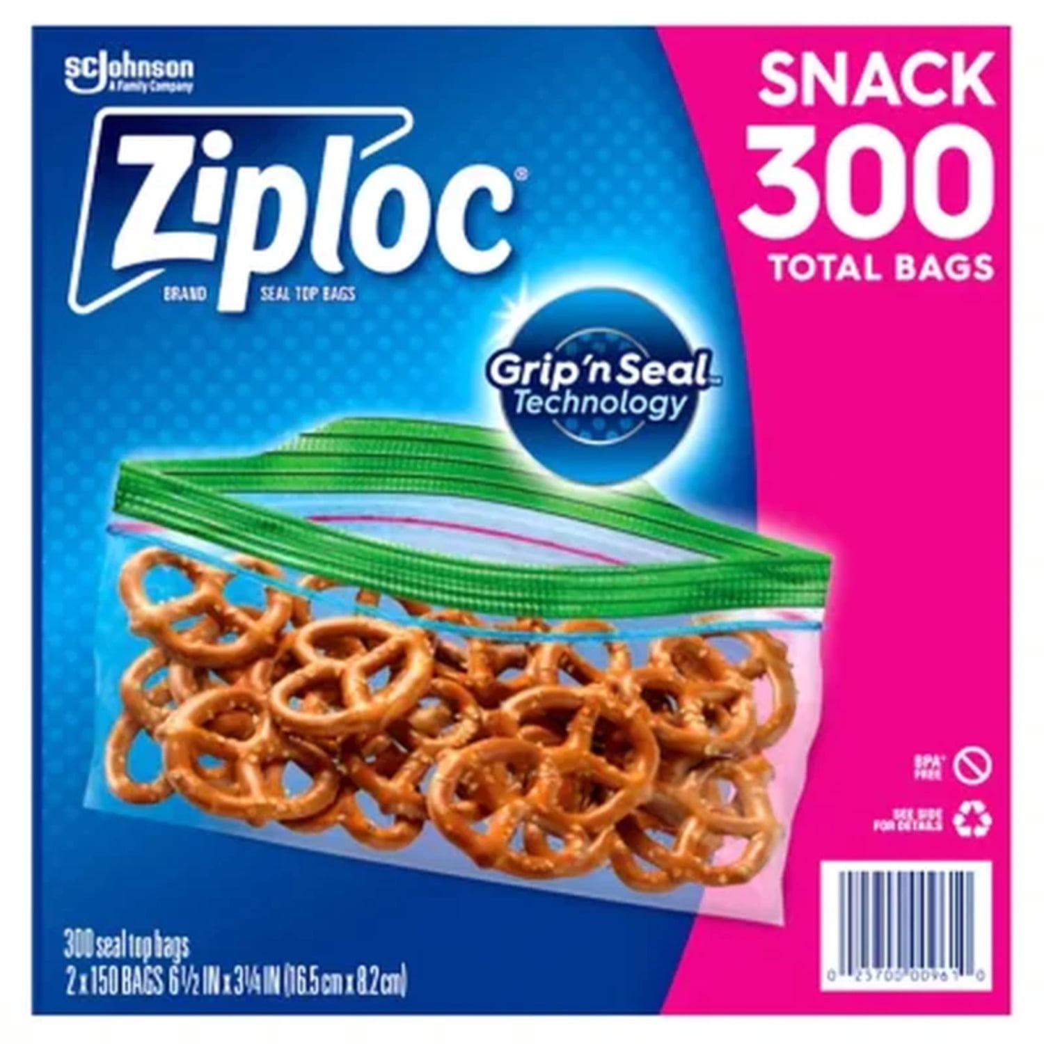 Ziploc Seal Top Snack Bags (300 Ct.) - Walmart.com