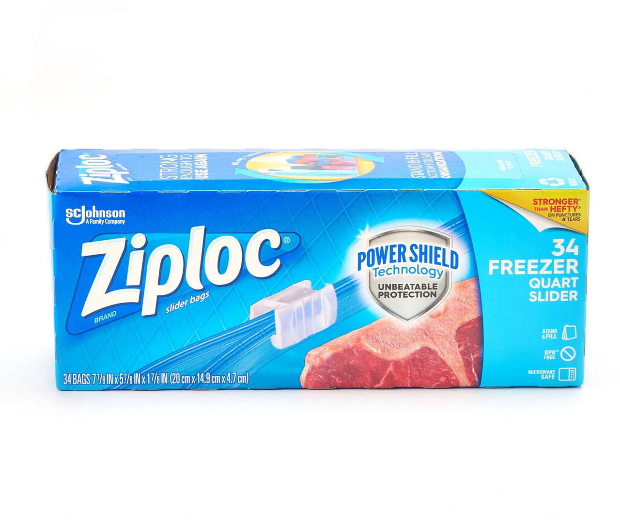 Ziploc Ziploc Brand Slider Freezer Bags with Power Shield Technology ...