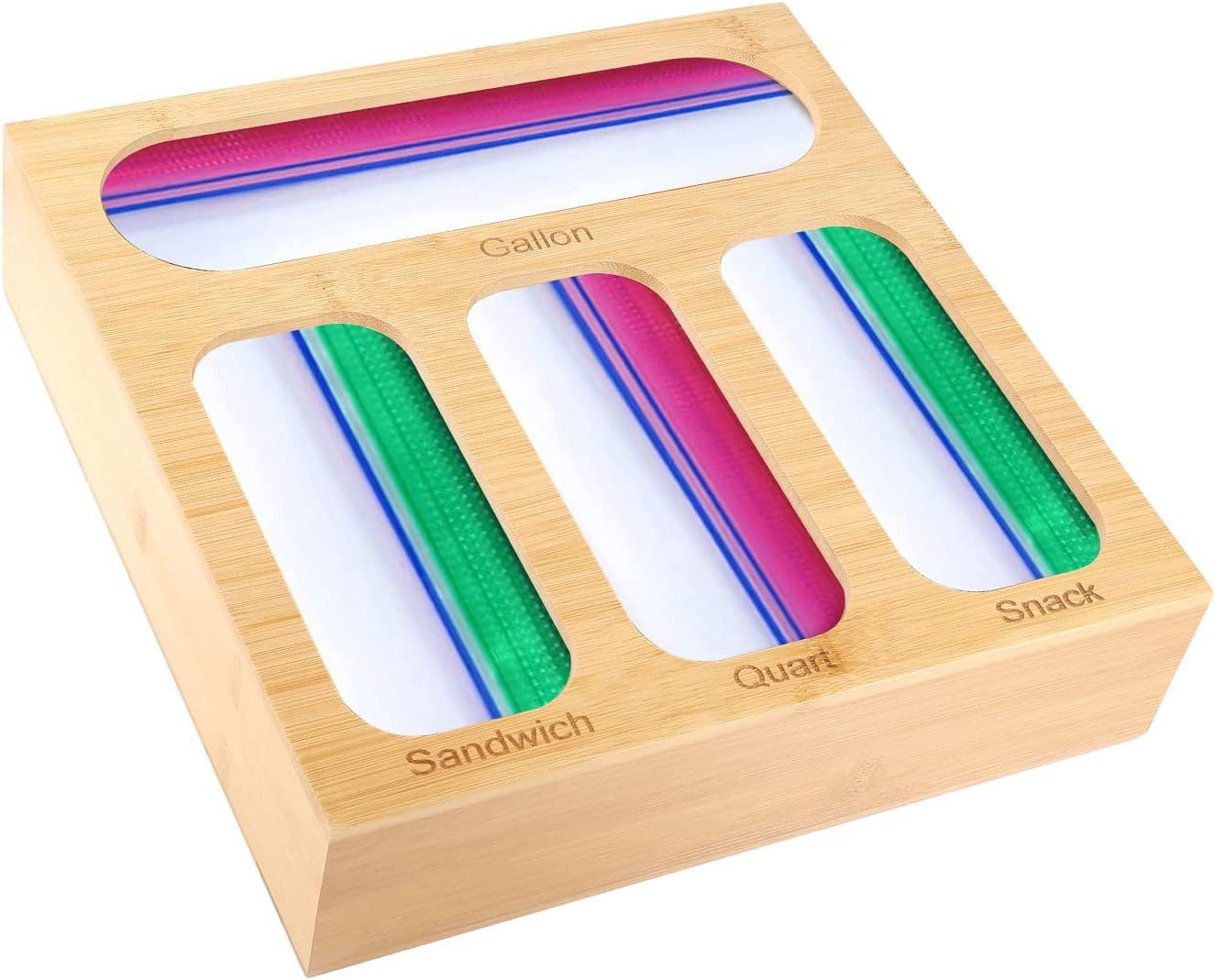 Ziplock Bag Organizer - Kitchen Organizer for Sandwich Bags, Quart ...