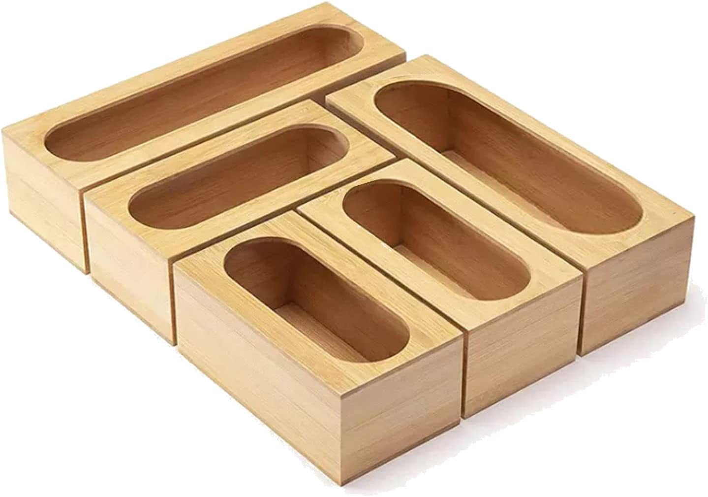 Ziplock Bag Storage Organizer Bamboo Food for Kitchen Drawer ...