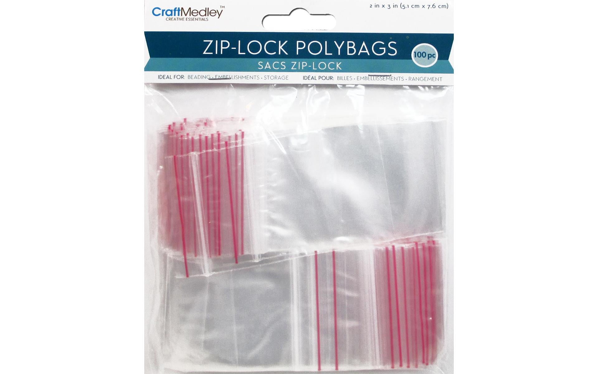 Multicraft Zip Lock Bag 2x3" 100pc - Walmart.com
