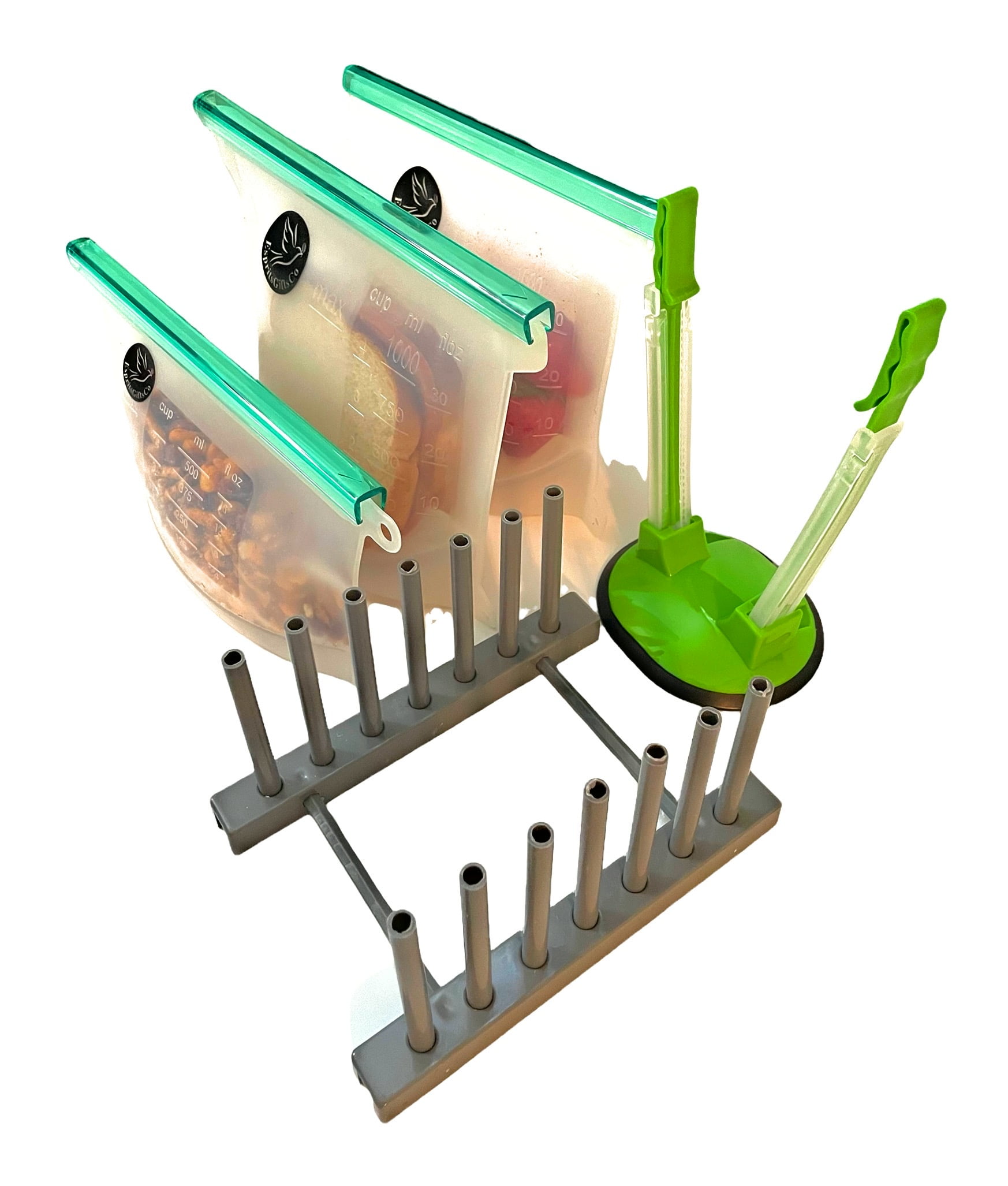 Ziplock Reusable Silicone Food Storage Bags Airtight and Leak Proof ...