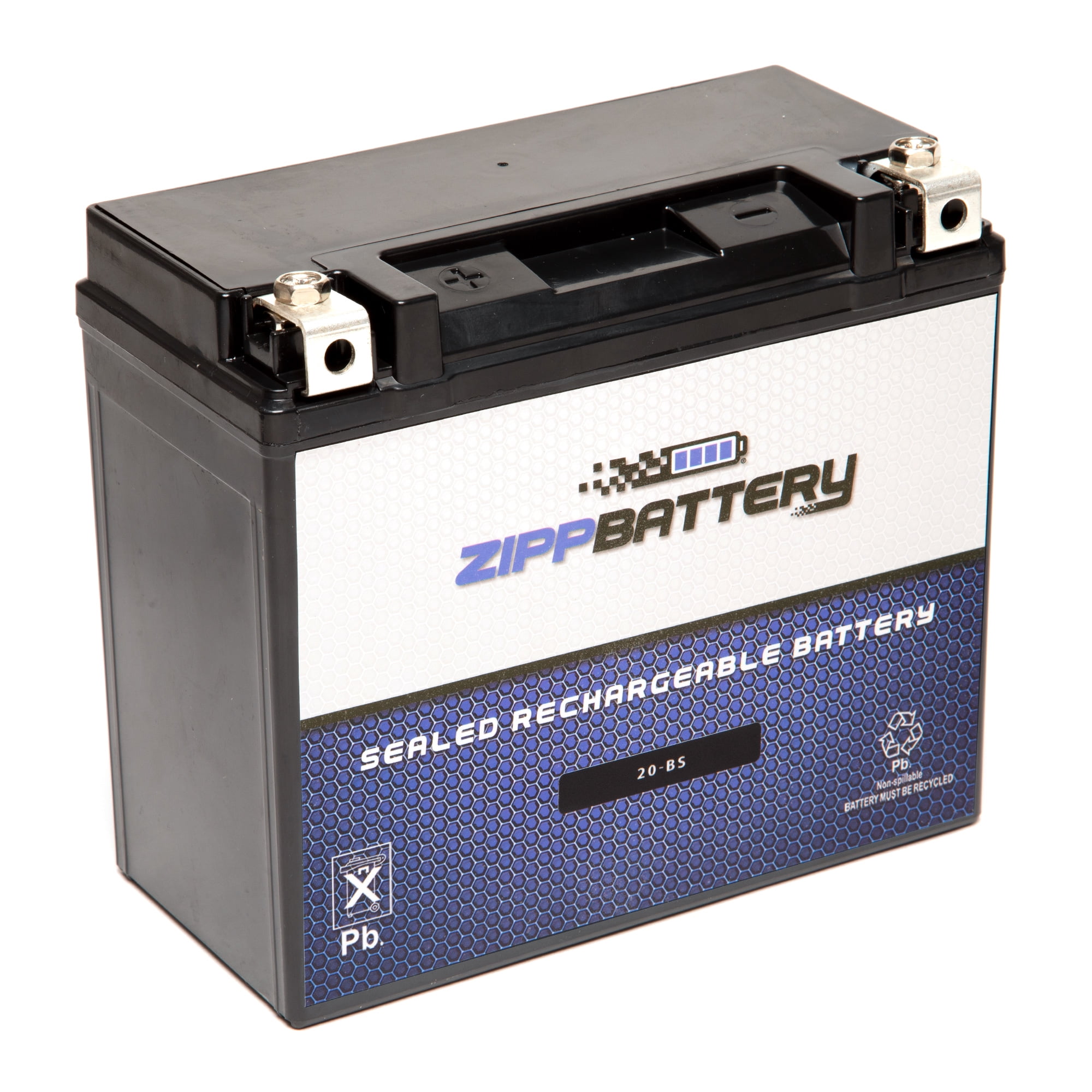 Zipp Battery YTX20-BS (20-BS 12 Volt,18 Ah, 270 CCA) Motorcycle Battery ...