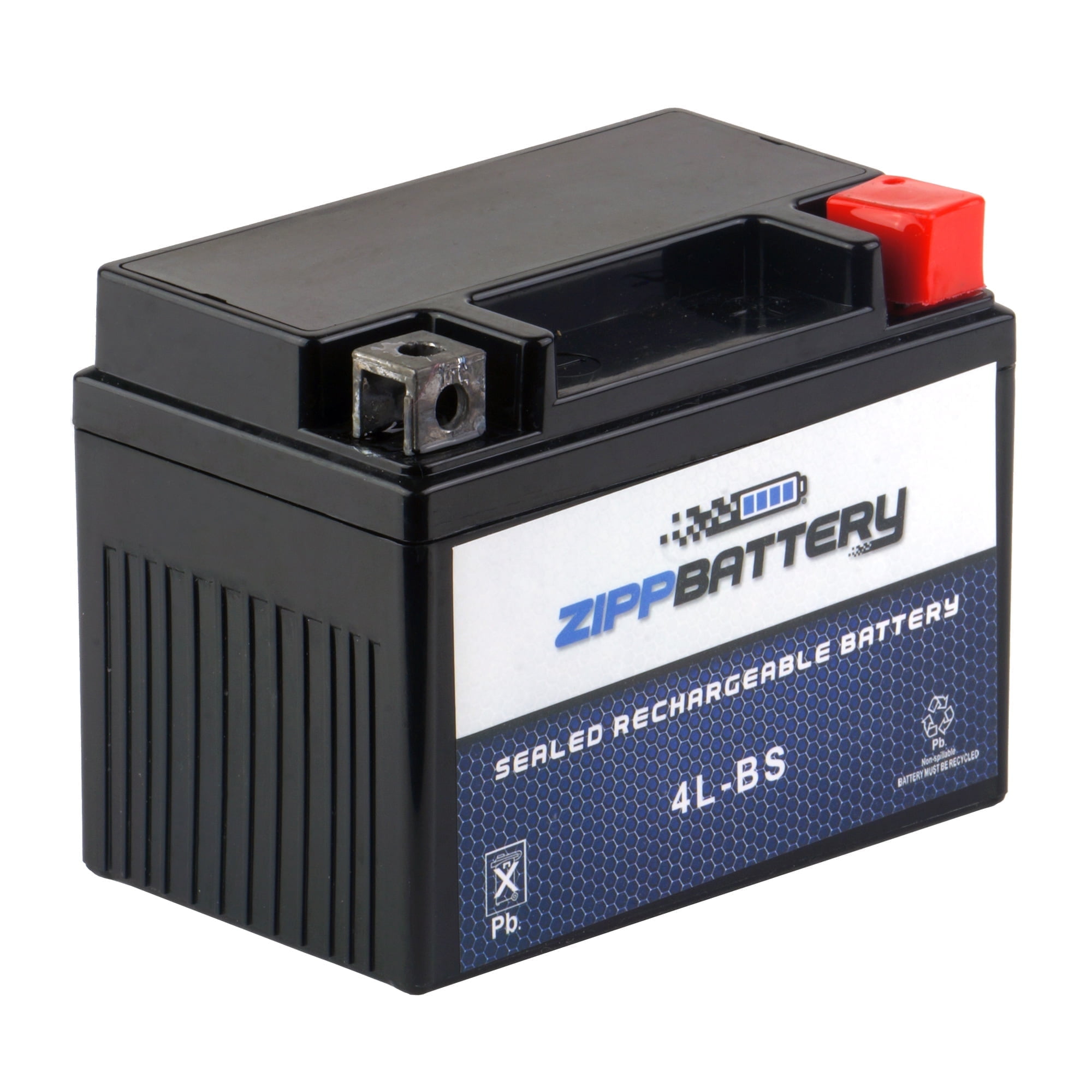 Zipp Battery YTX4L-BS (4L-BS 12 Volt,3 Ah, 50 CCA) Sealed AGM 12V (12 ...